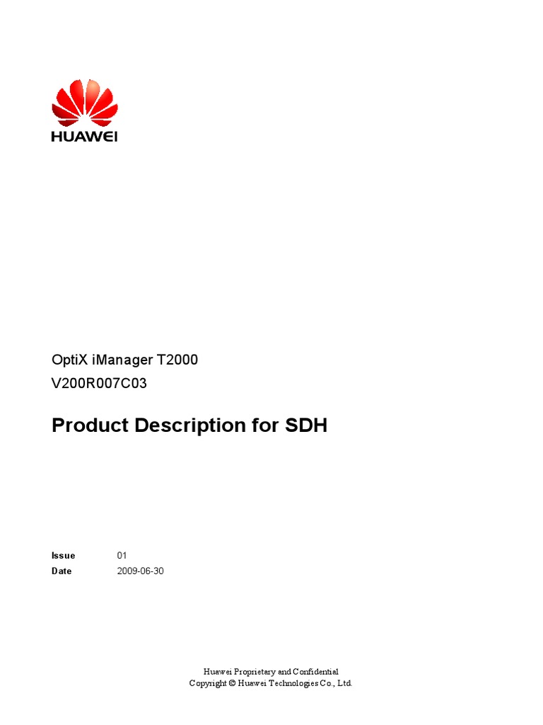 Product Description For SDH: Optix Imanager T2000 V200R007C03 | PDF ...