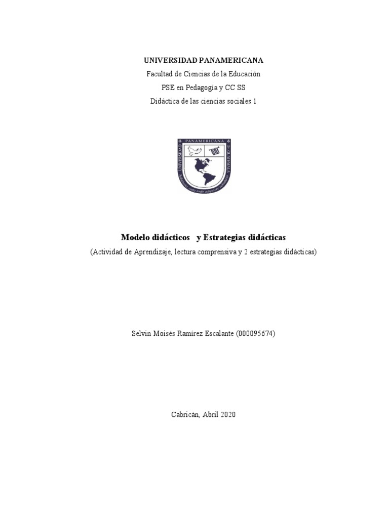 1 Modelos de Aprendizaje y Estrategia Didactica Selvin Ramirez (Cecilia ...