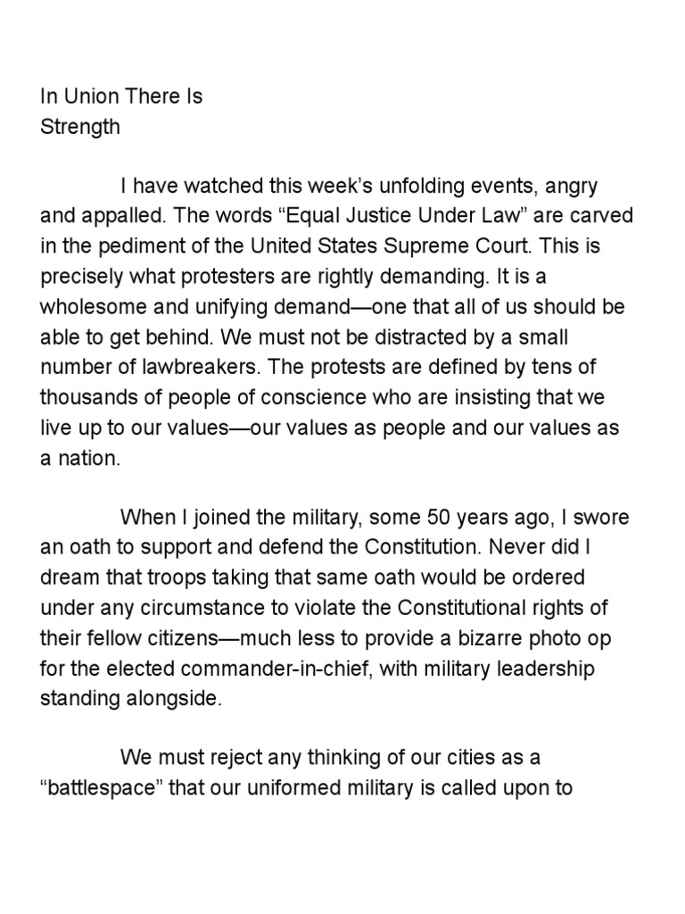 In Union There Is Strength | PDF | The United States | Government