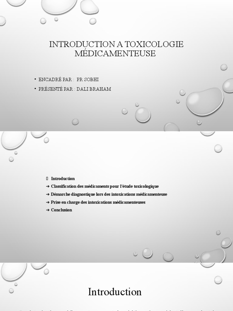 Intoxications Médicamenteuses : Guide Toxicologique | PDF | Toxicologie ...