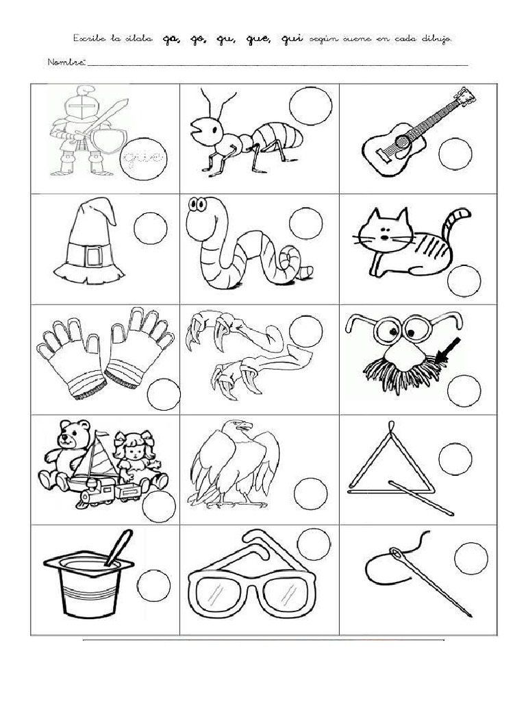 Actividad Letra G | PDF