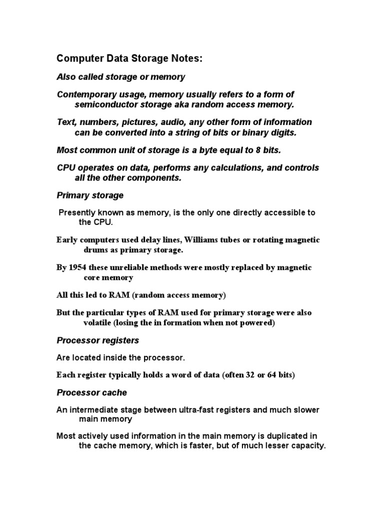 Computer Data Storage | PDF | Computer Data Storage | Random Access Memory