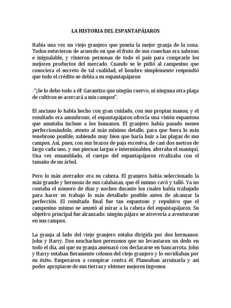 La Historia Del Espantapájaros | PDF