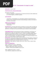 Proyecto de Aprendizaje N 3 Mi Cuerpo Es Maravilloso y Me Pertenece ...