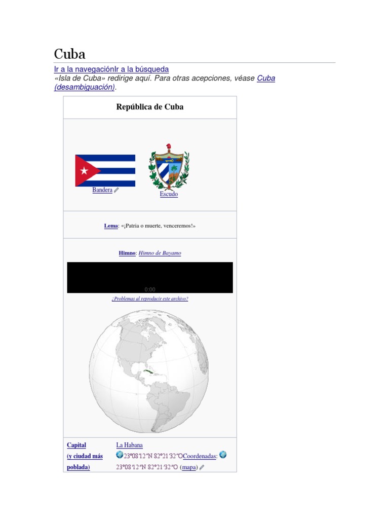 Historia de Cuba | PDF | Cuba | Cristobal colon