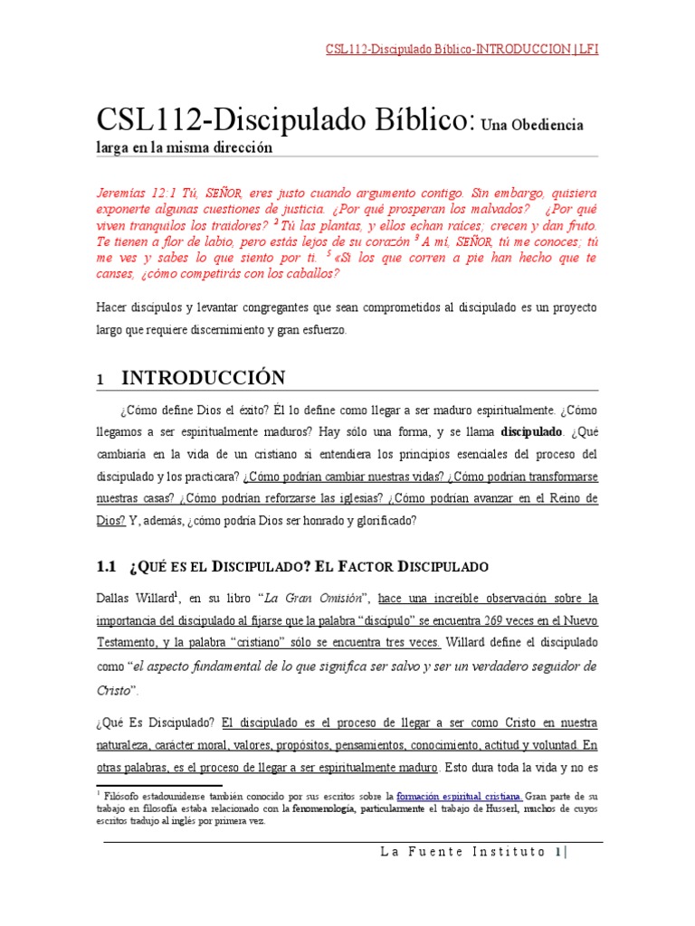 CSL112-Discipulado-Discipulado Biblico | PDF | Jesús | Cristo (título)