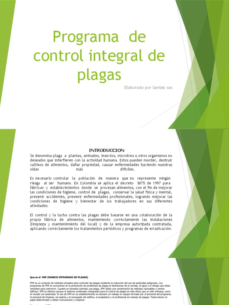 Programa de Control Integral de Plagas | PDF | Mosca | Plaga (organismo)