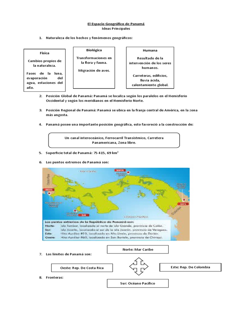 Espacio Geográfico de Panamá | PDF | Panamá | Geografía