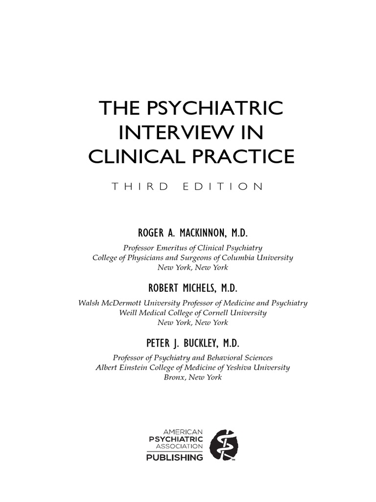 Psychiatry Interview PDF | PDF | Psychiatry | Diagnostic And ...