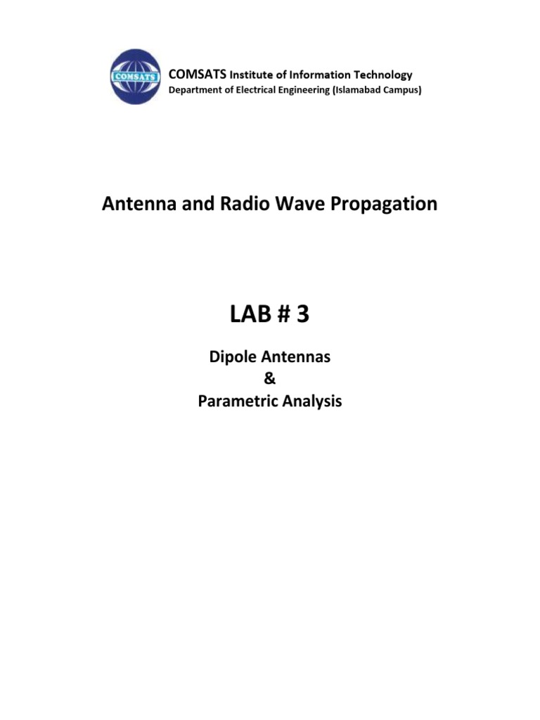 Antenna Lab#3 | PDF | Antenna (Radio) | Waves