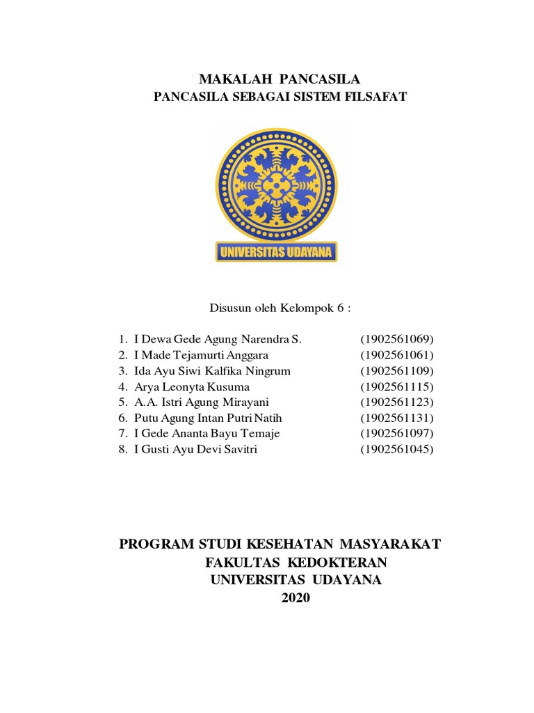 Pancasila Sebagai Sistem Filsafat - Pskm-A - Kelompok | PDF