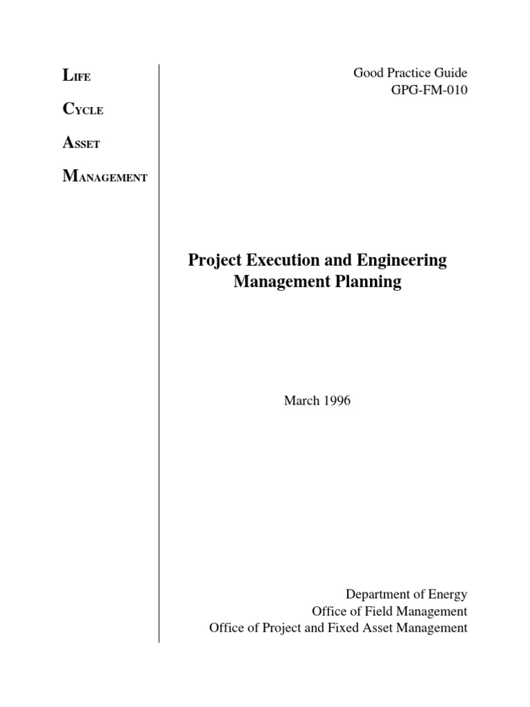 Project Execution & Engineering Management Planning (PM) | PDF ...