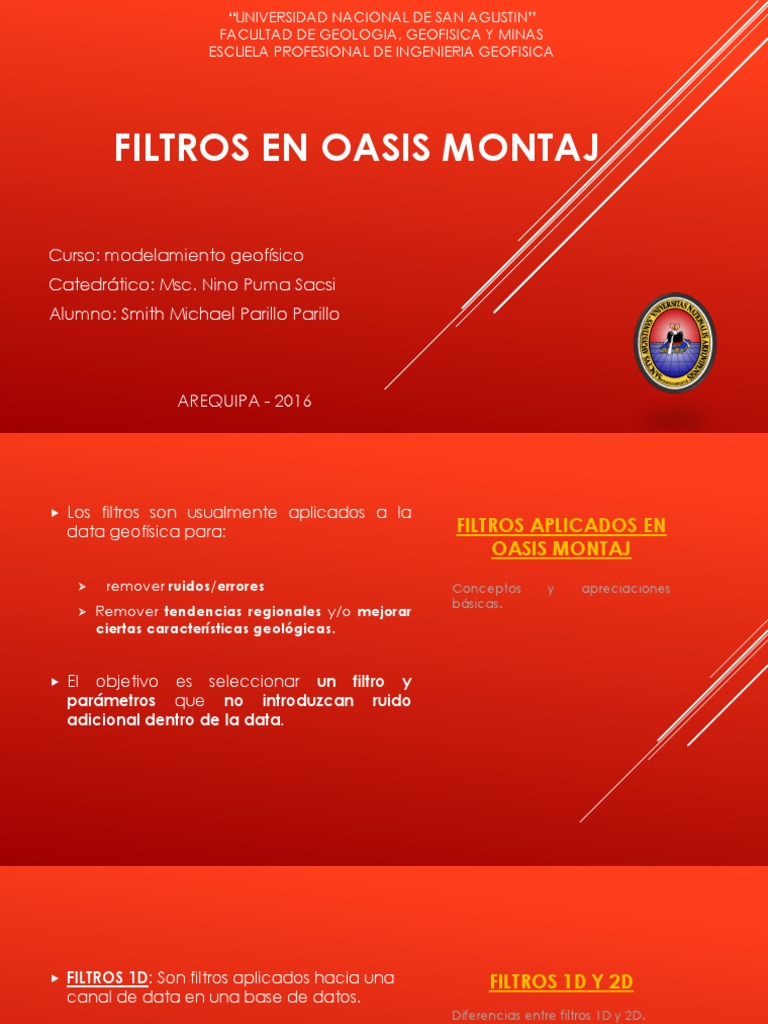 Filtros en Oasis Montaj PDF | PDF | Longitud | Olas