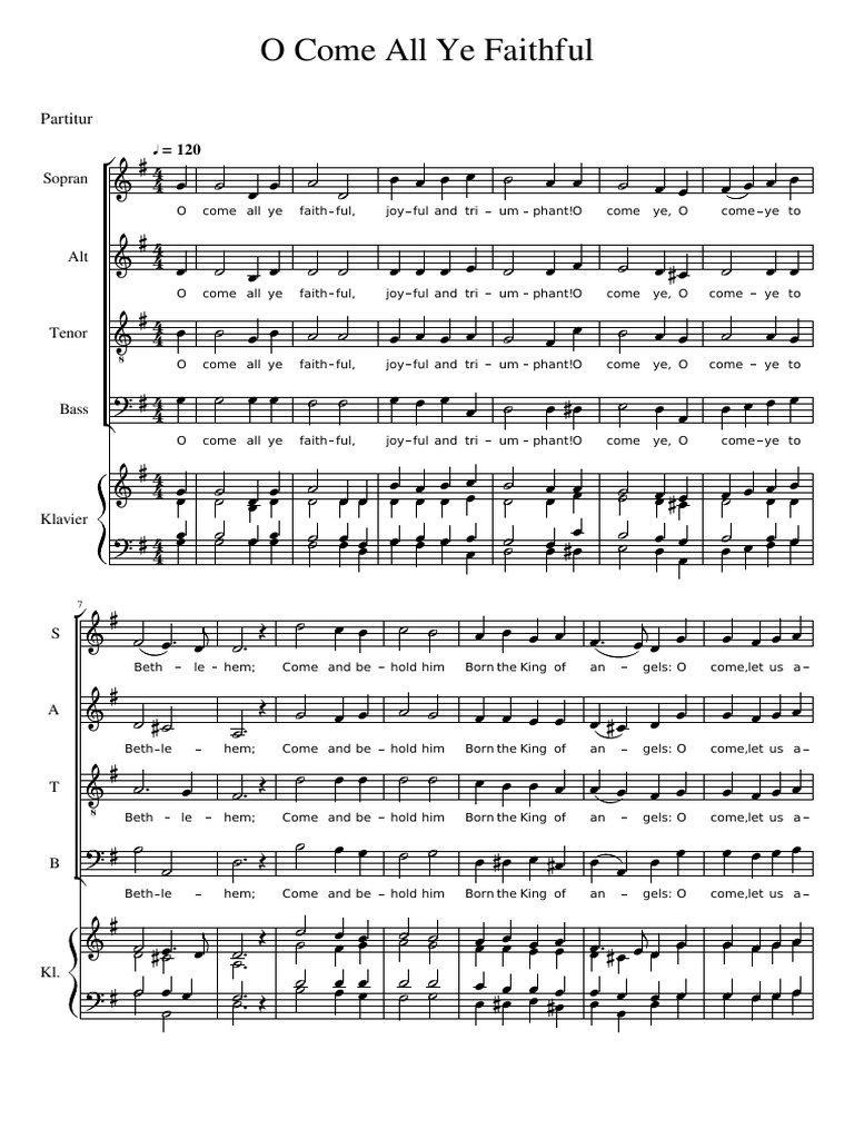 O Come All Ye Faithful | PDF