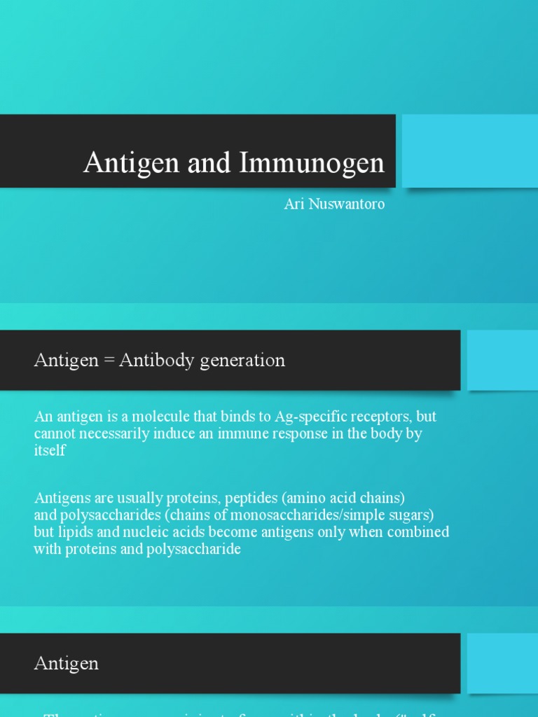 Antigen vs Immunogen: What's the Difference | PDF