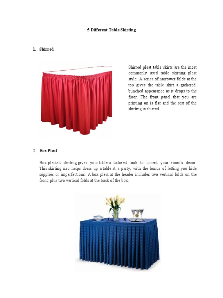 Box Pleat Table Skirt