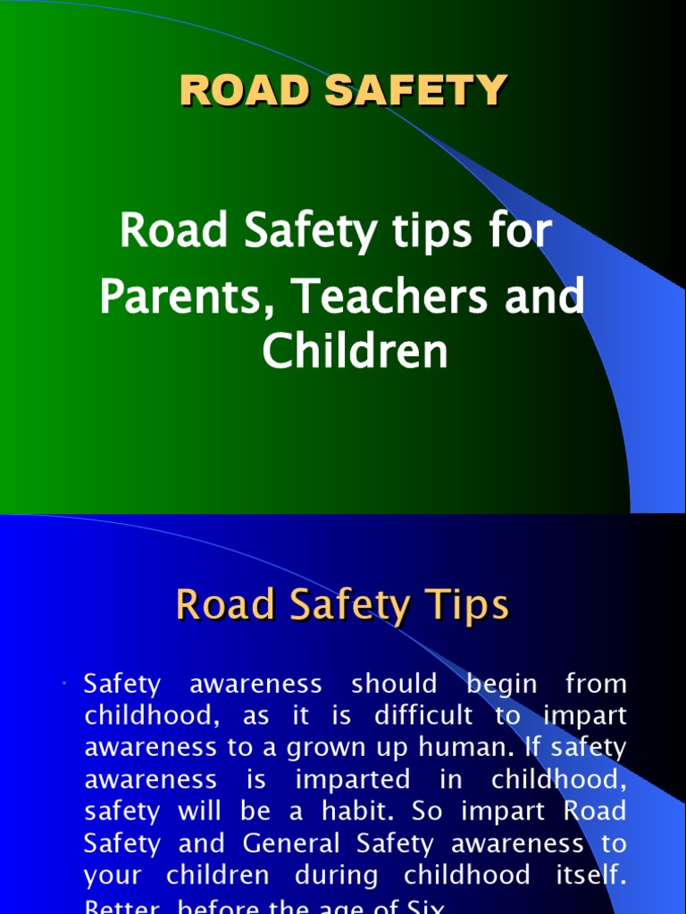 Child Road Safety | PDF | Road Transport | Road Traffic Safety