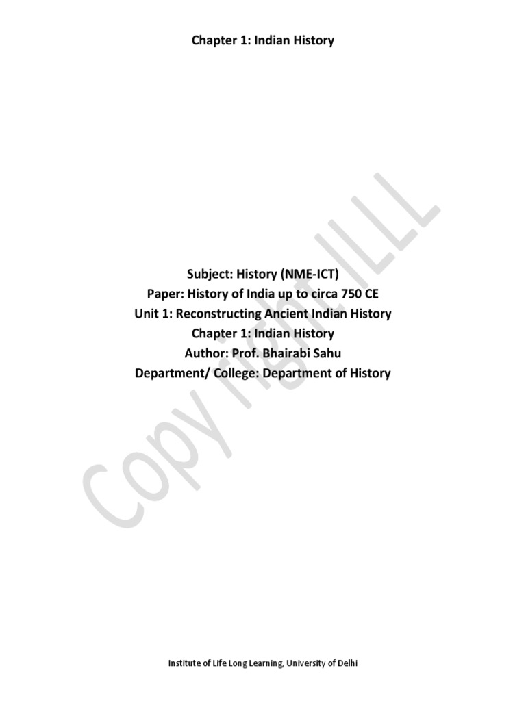 Chapter 1 - Indian History | PDF | Historiography | Nationalism