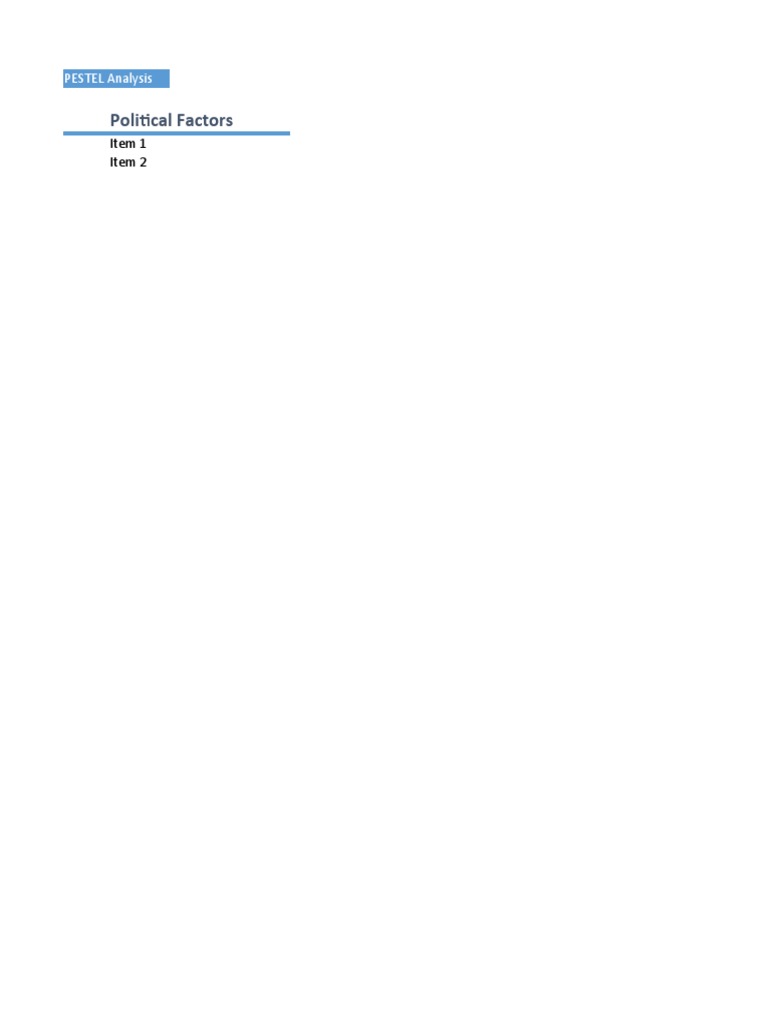 Political Factors: Item 1 Item 2 | PDF