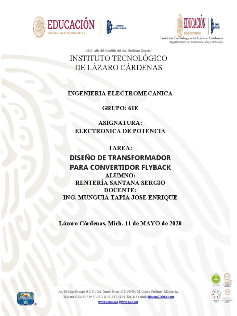 SERGIO RENTERIA Transformador Flyback | PDF