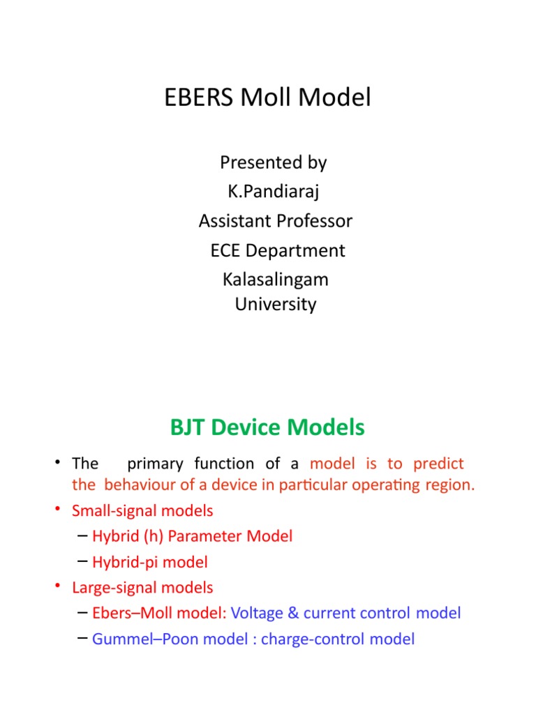 Ebers Moll Model PPT Compatibility Mode | PDF | Bipolar Junction ...