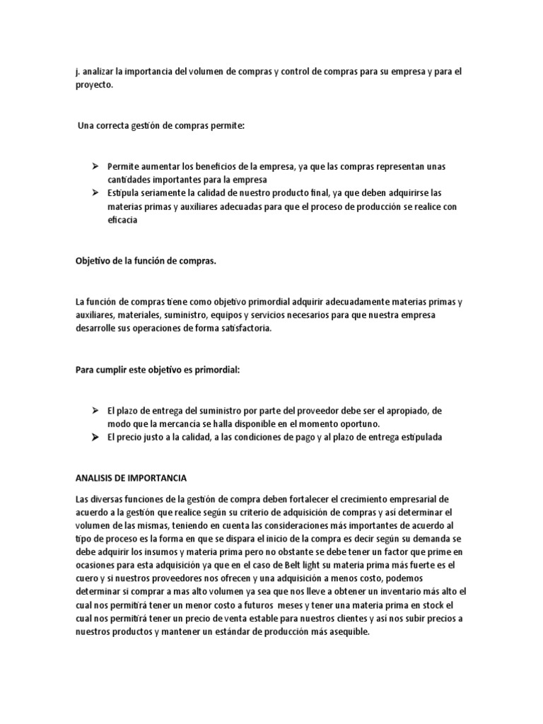 Volumen de Compras | PDF | Calidad (comercial) | Economias