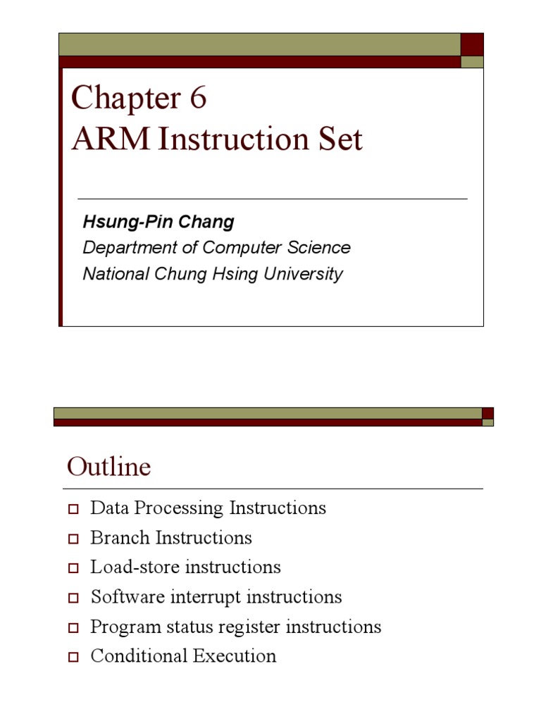 ARM Instruction Set | PDF | Subroutine | Integrated Circuit