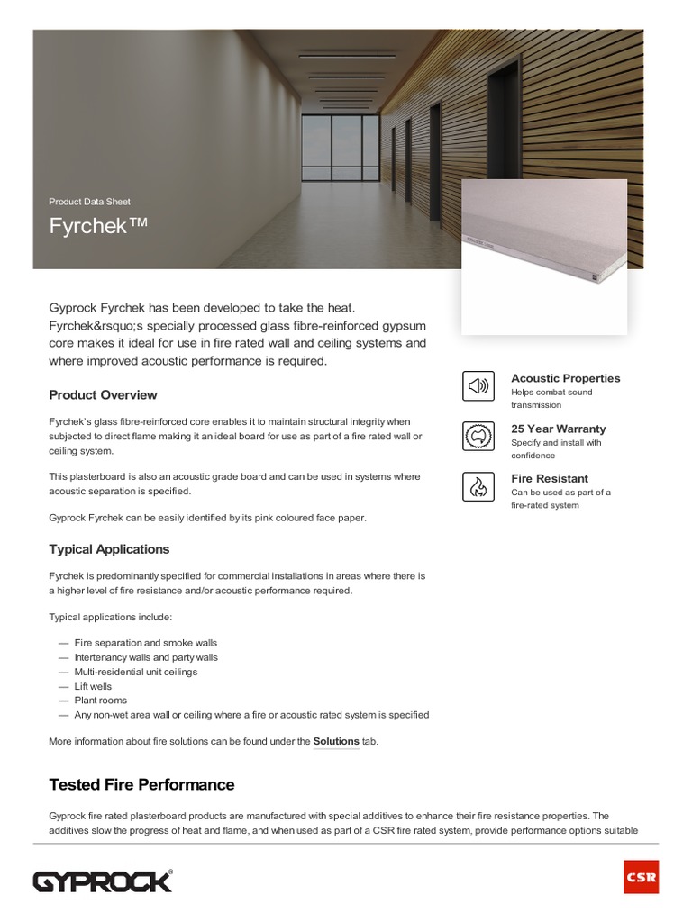 Plasterboard Fyrchek | PDF | Drywall | Building Engineering