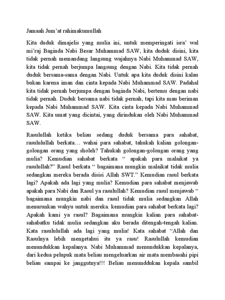 Cinta Nabi Muhammad kepada Umatnya | PDF | Kajian Bahasa Asing