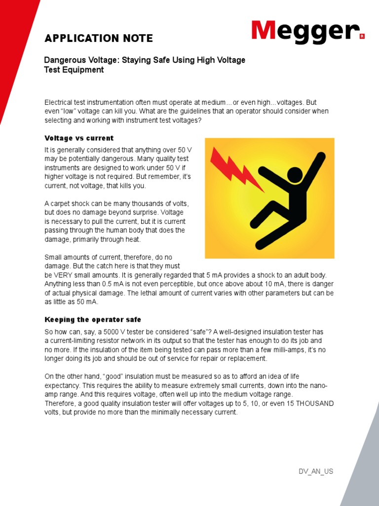 Dangerous Voltage - Staying Safe Using High Voltage Test Equipment PDF ...