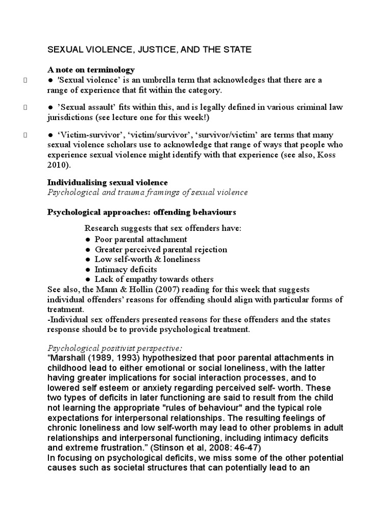 A Note On Terminology: Psychological and Trauma Framings of Sexual ...