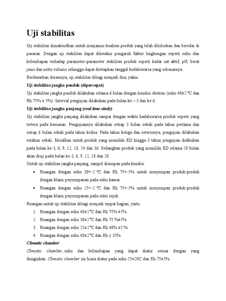 Uji Stabilitas Obat Pdf