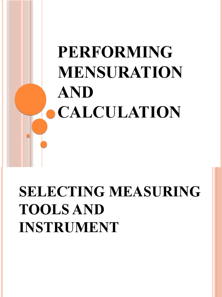Performing Mensuration and Calculation EIM | PDF