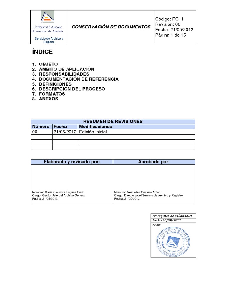 Procedimiento de Conservacion de Documentos | PDF | Papel | Encuadernación