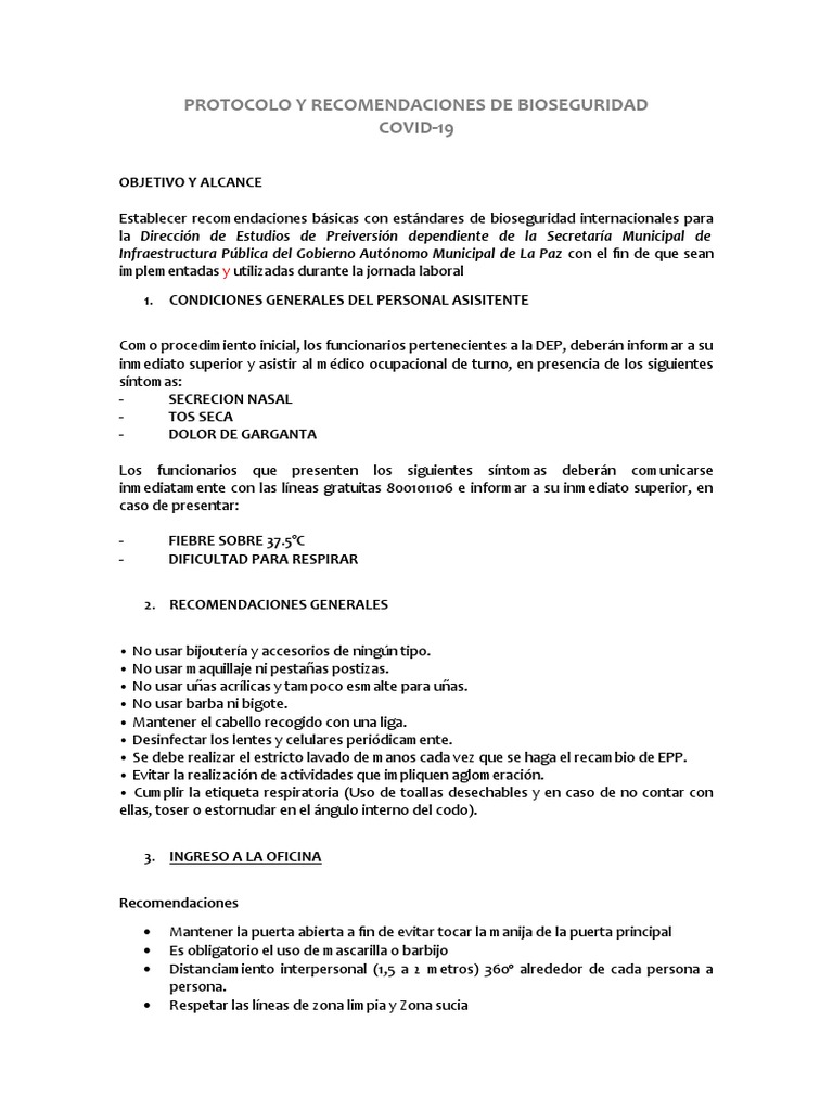 Bioseguridad COVID-19: Protocolo Lizofort | PDF | Lavado de manos ...