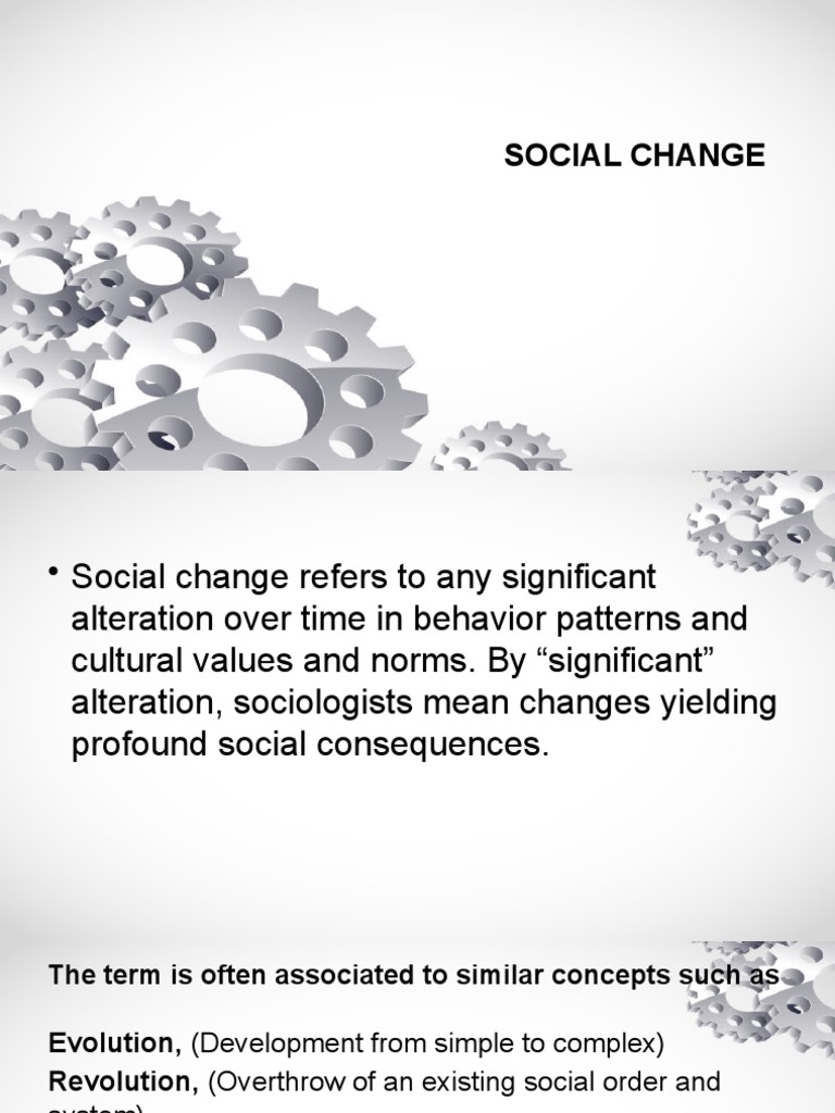 Social Change | PDF | Value (Ethics) | Traditions