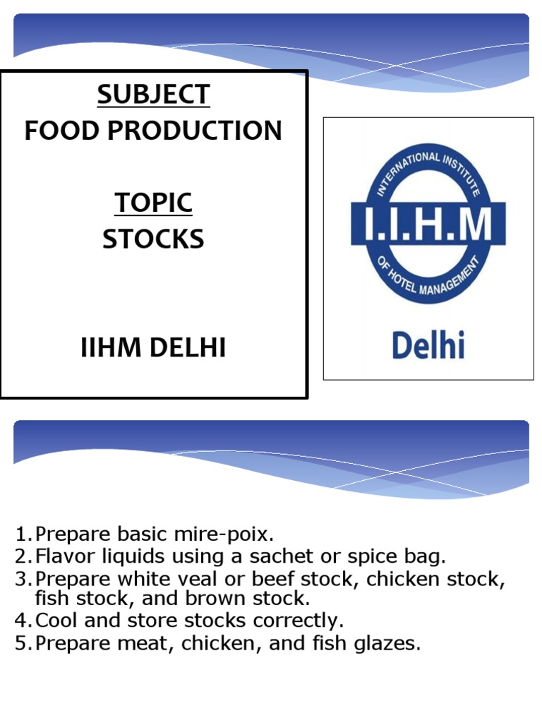 Subject Food Production Topic Stocks | PDF