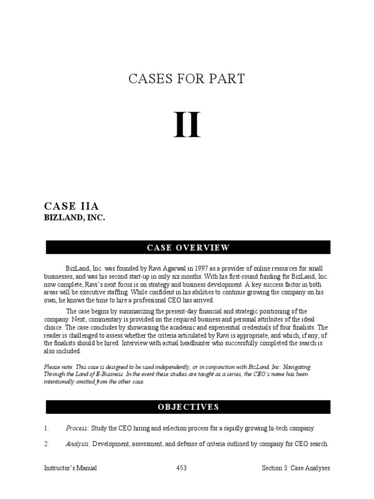 Cases For Part: Case Iia | PDF | Retail | Entrepreneurship