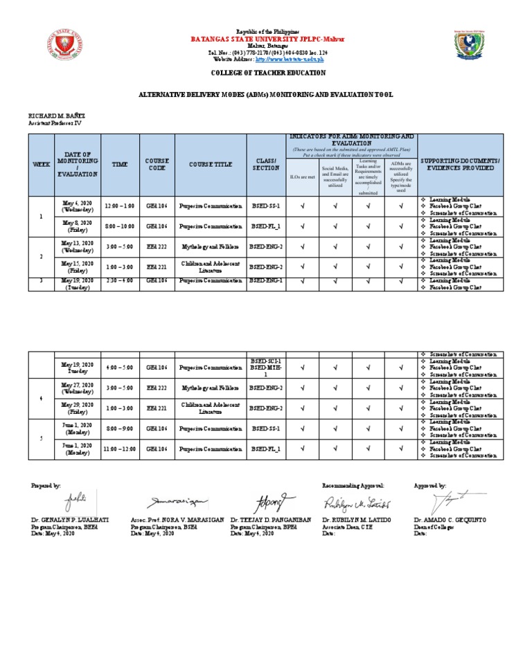 ADMs Monitoring & Evaluation Tool | PDF | Communication | Computing And ...