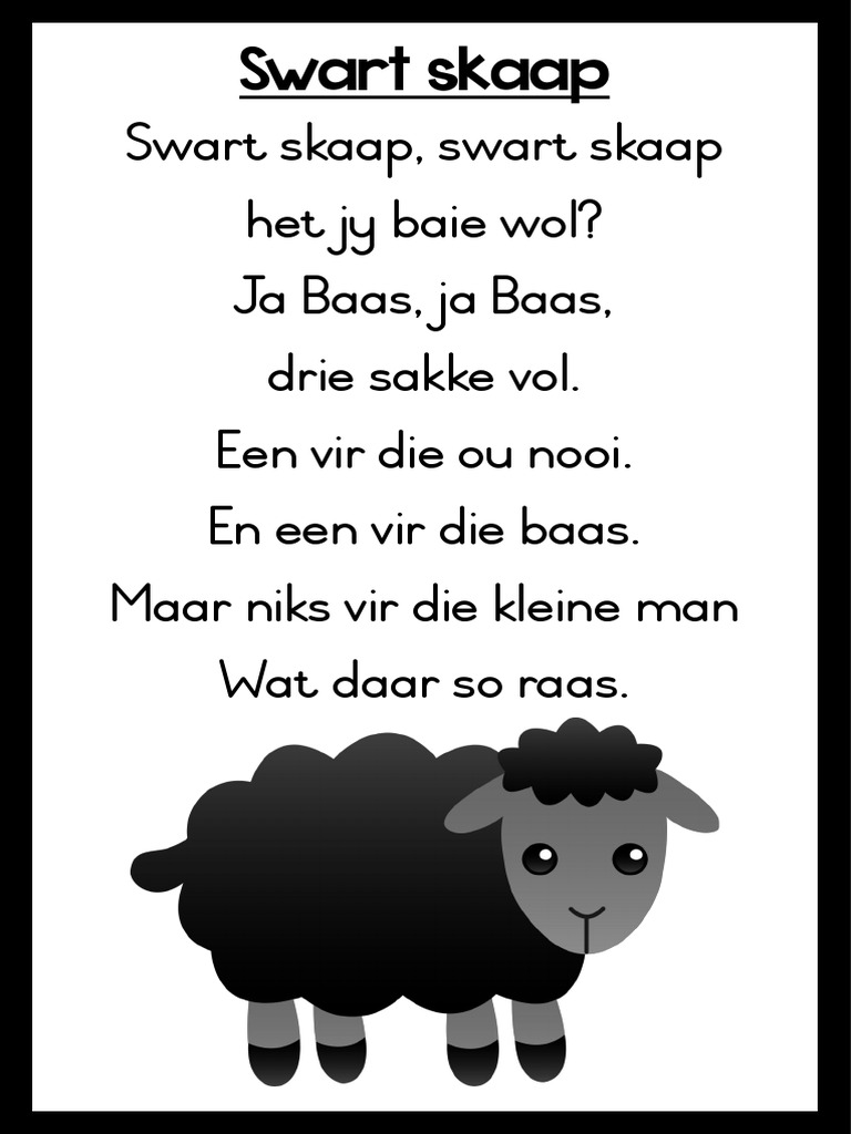 AFRIKAANS GEDIG Swart Skaap | PDF