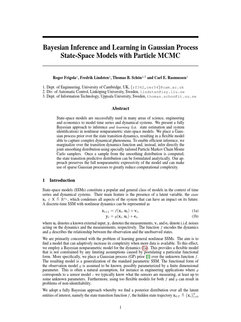 Frigola Bayesian Inference And Learning In Gaussian Process State Space Models With Particle