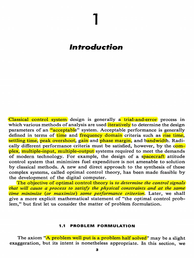 Chapter 1 (Kirk) | PDF | Control Theory | Optimal Control
