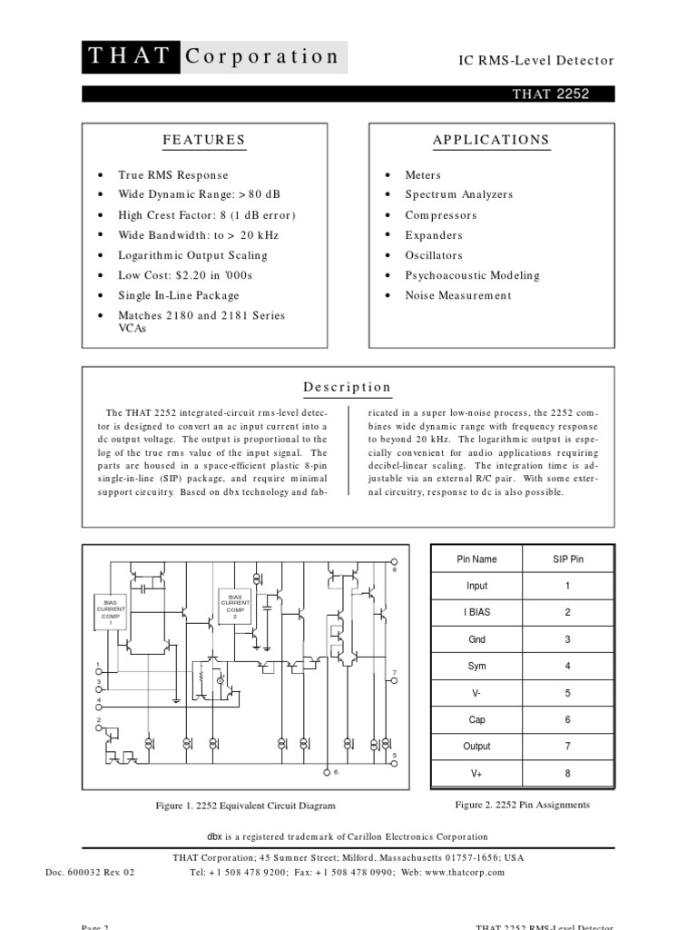 2252 Rms Detector | PDF | Capacitor | Telecommunications Engineering
