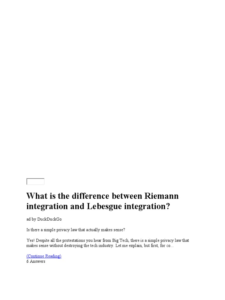 What Is The Difference Between Riemann Integration and Lebesgue ... What Is The Difference Between Riemann Integration and Lebesgue ...