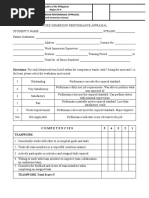 Work Immersion Evaluation Form | PDF | Competence (Human Resources) | Behavioural Sciences