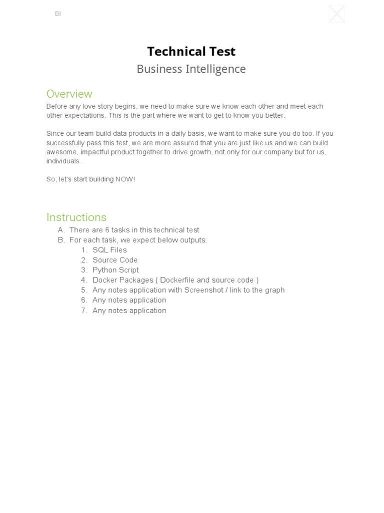 BI Data Engineer Case Study | PDF | Scripting Language | Value (Ethics)