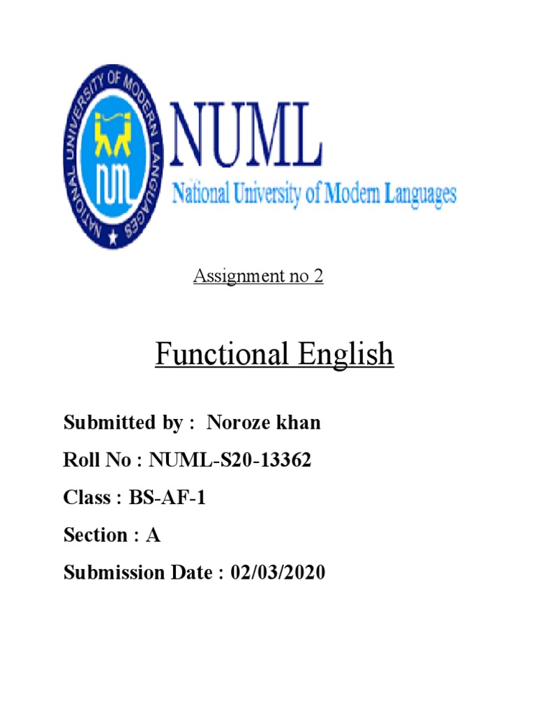 My First Week at NUML | PDF