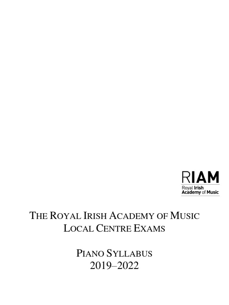 RIAM Piano Exam Syllabus Revised Corrections Oct 2019 PDF | PDF | Scale ...