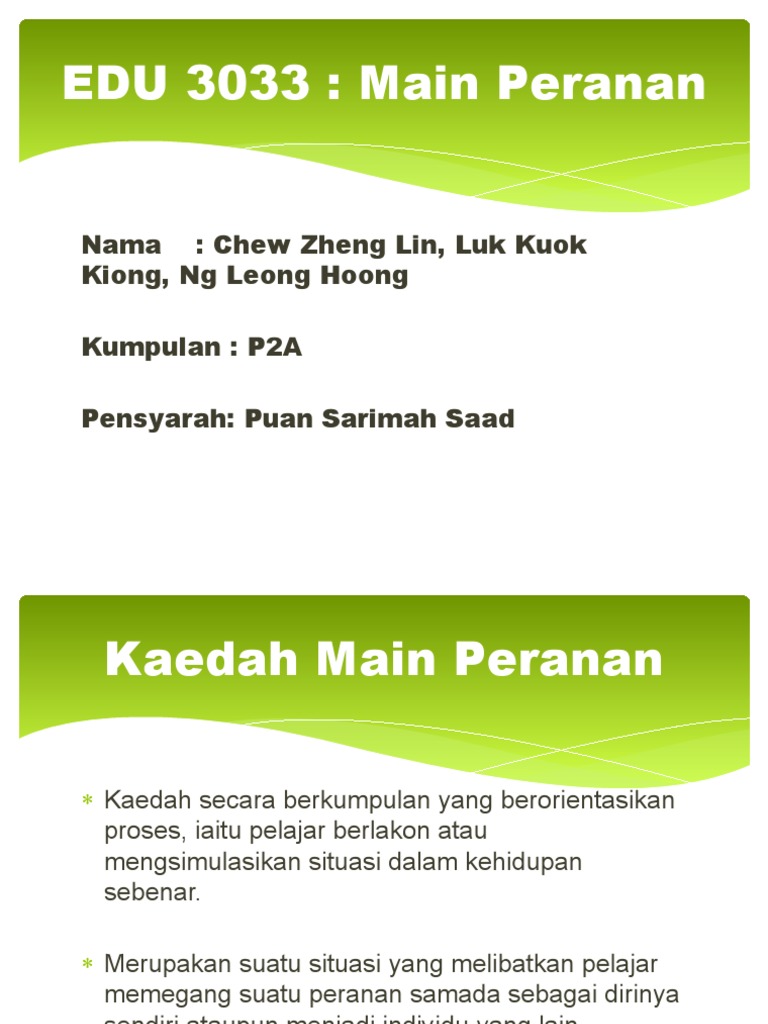 Main Peranan | PDF | Karier & Perkembangan
