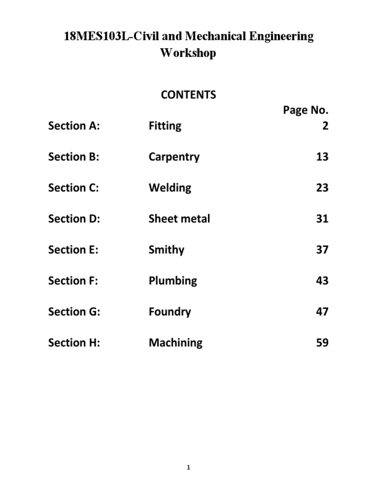 Engineering Workshop Layout Overview | PDF | Casting (Metalworking ...